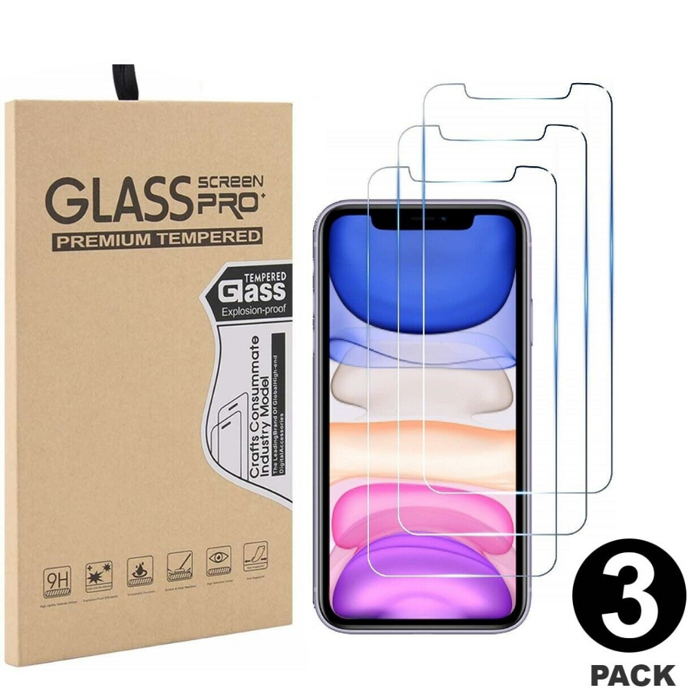 [3-PACK] iPhone 11 Pro Tempered Glass Screen Protector Film Cover, Ant ...
